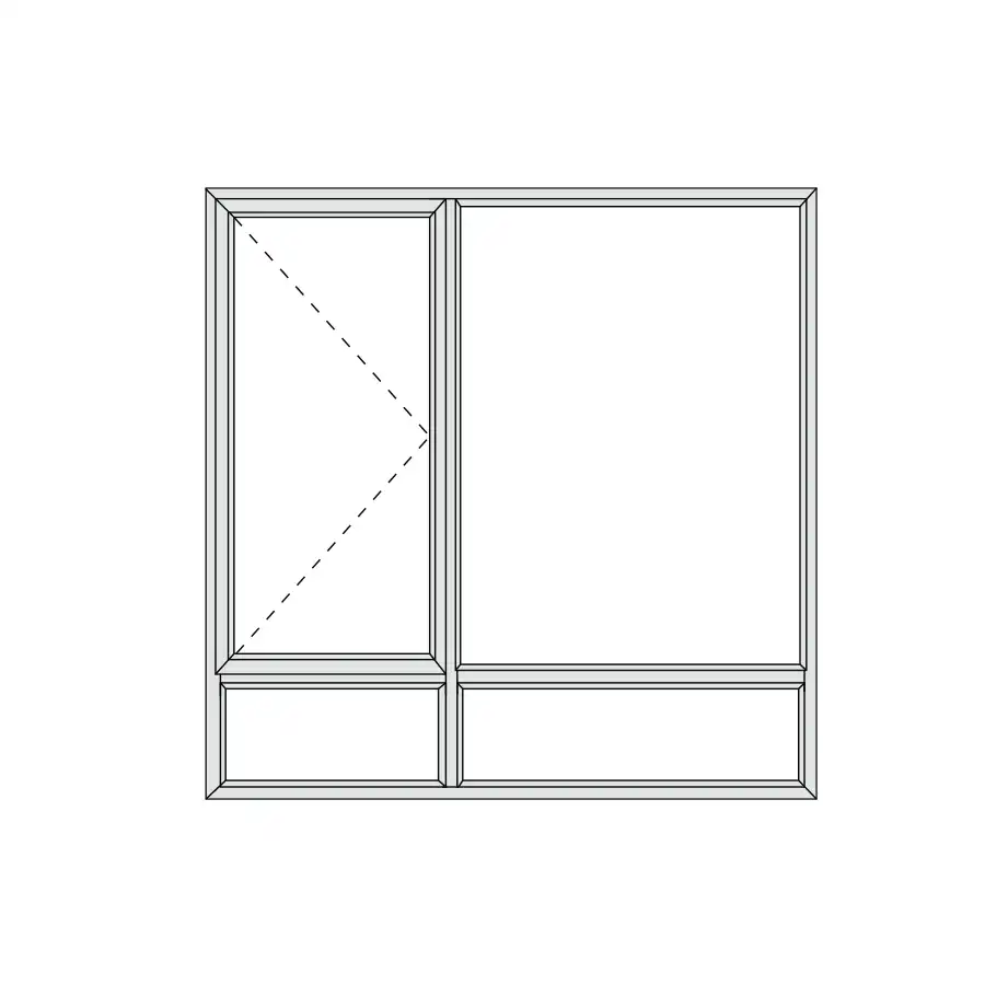 Aluminium Side Hung Window 1490 x 1490 - Affordable Choice